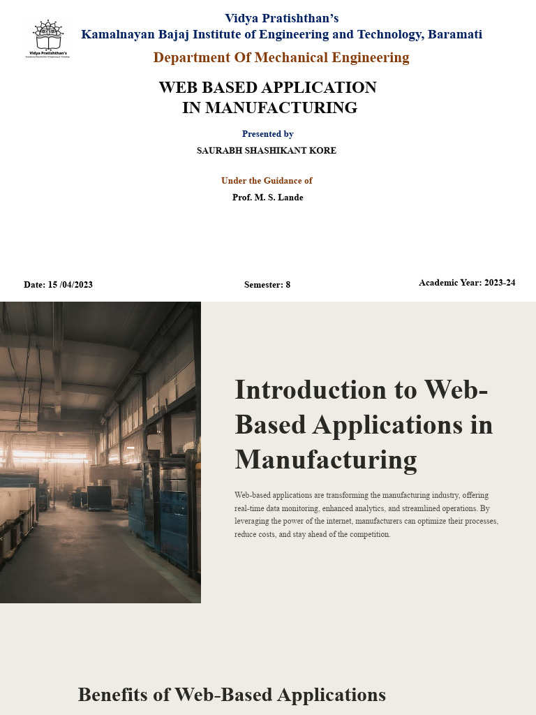 Web Apps in Manufacturing | PDF | Enterprise Resource Planning | Cloud ...