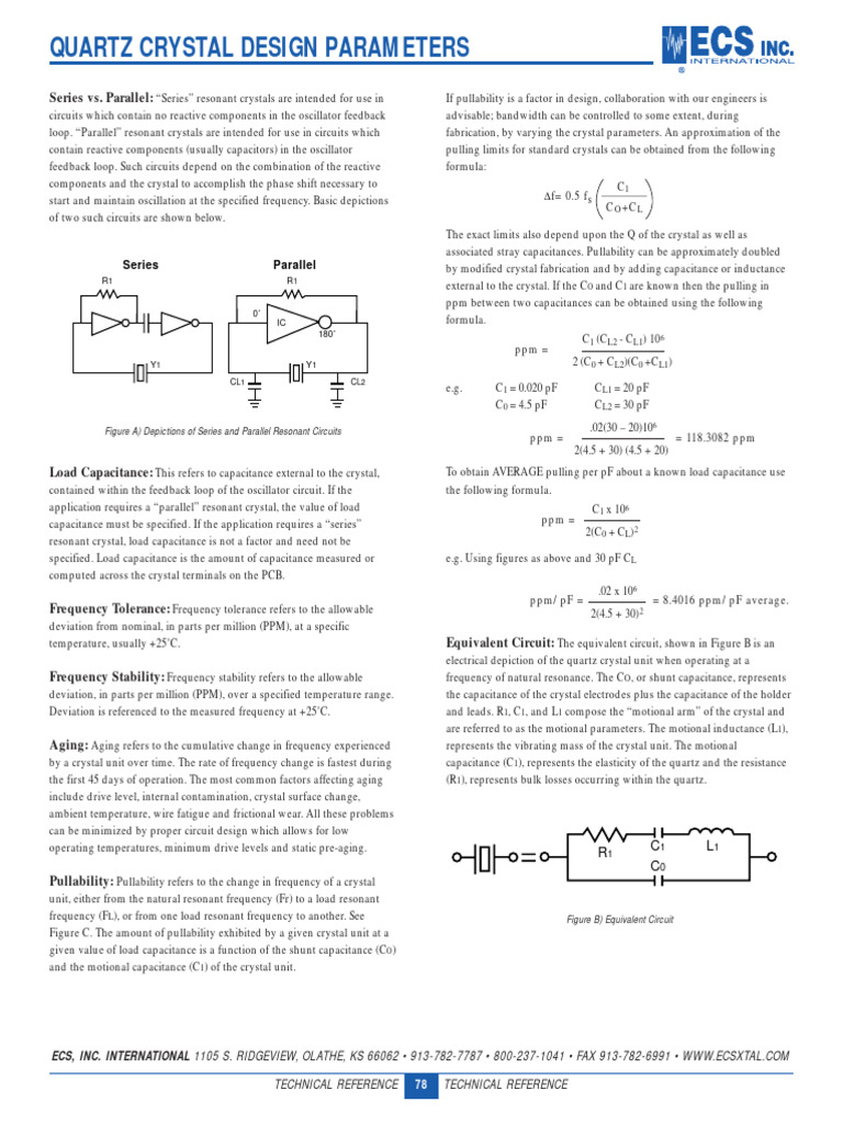 Quartz Crystal Pullability | PDF | Resonance | Capacitance