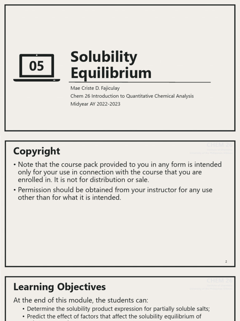 05 Solubility Equilibrium | Download Free PDF | Solubility | Hydroxide