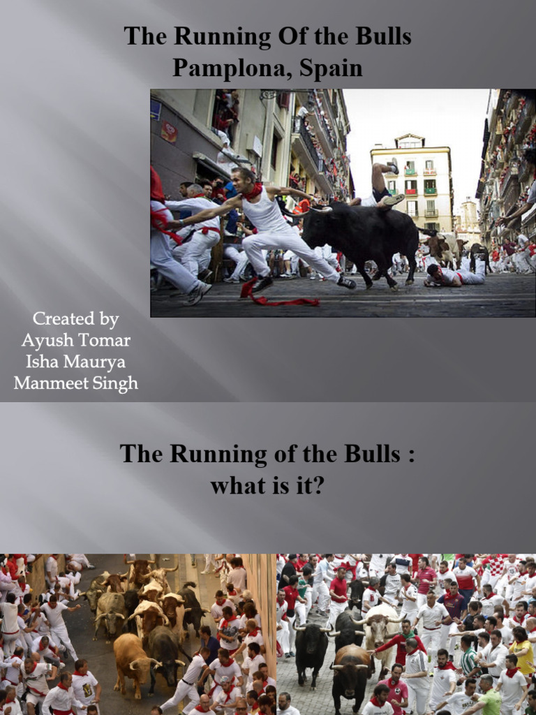 Running of The Bulls - Ayush Tomar | PDF | Bull Running of The Bulls - Ayush Tomar | PDF | Bull