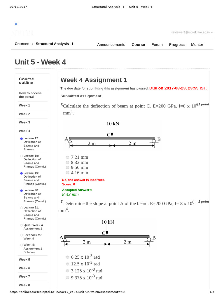 Week 4 Assignment 1 | PDF | Structural Engineering | Mechanical Engineering