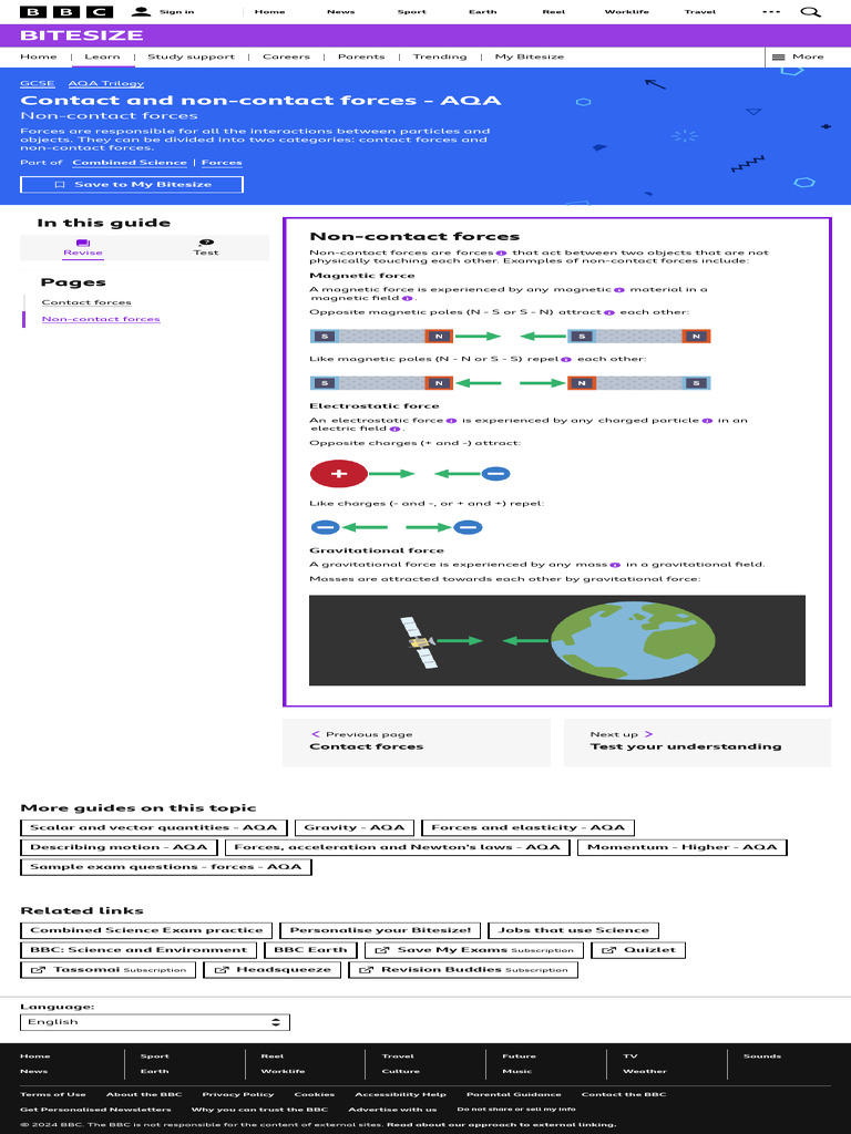 Understanding Non-Contact Forces in GCSE | PDF | Theory Of Relativity ...
