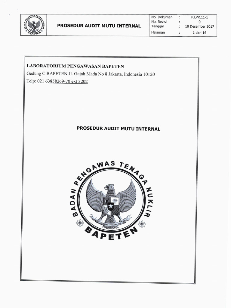 Prosedur AUDIT MUTU INTERNAL | PDF