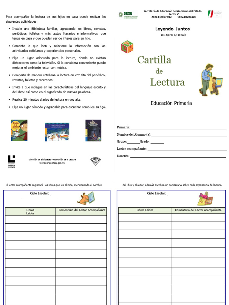 Cartilla de Lectura Primaria | PDF | Escritura | Comunicación humana