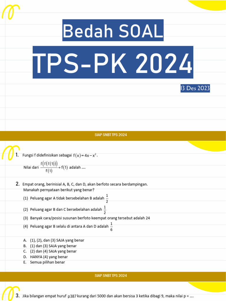 TPS Tipe Soal Baru | PDF