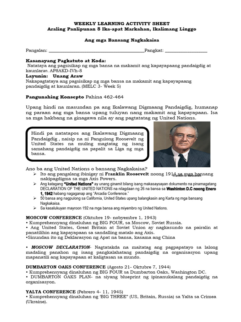 AP8 WLAS Q4 Week 5 SARANILLAS | PDF