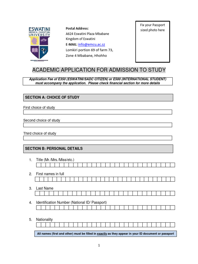 Application-Form 2024 2025 | PDF | Identity Document