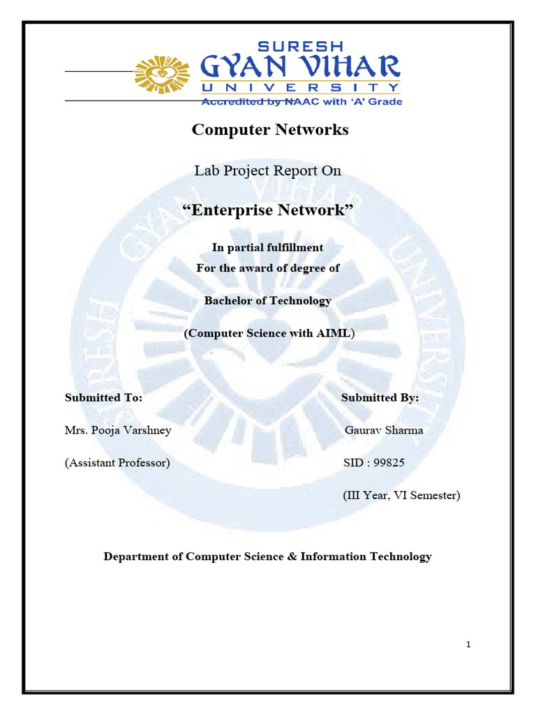 Enterprise Network Project Report | PDF | Computer Network | Internet ...