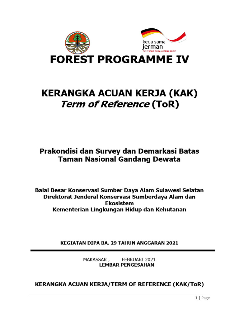 Demarkasi Taman Nasional Gandang Dewata | PDF | Bisnis | Sains & Matematika