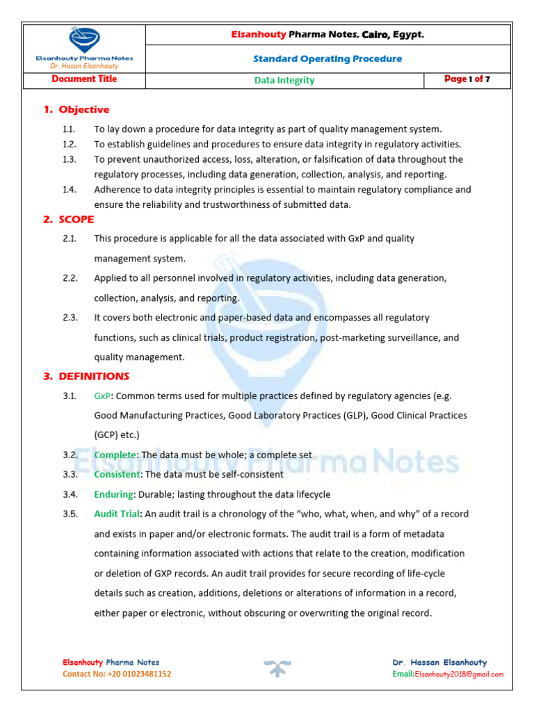 Data Integrity - QMS SOP | PDF | Computer Security | Security