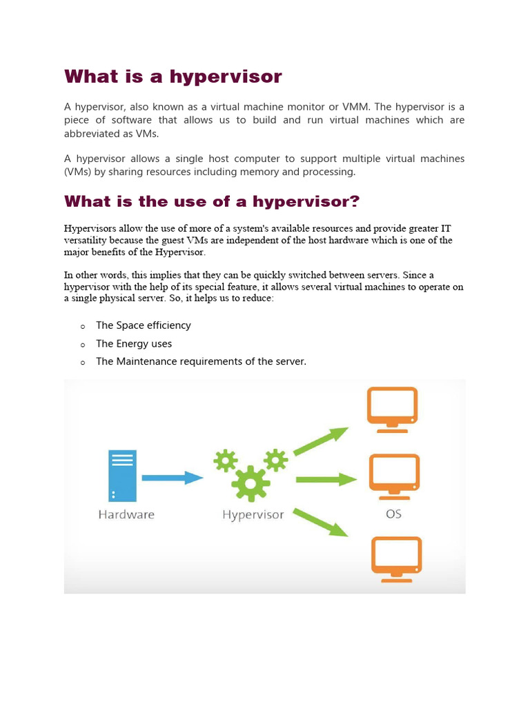 What is a hypervisor | PDF | Cloud Computing | Virtual Machine