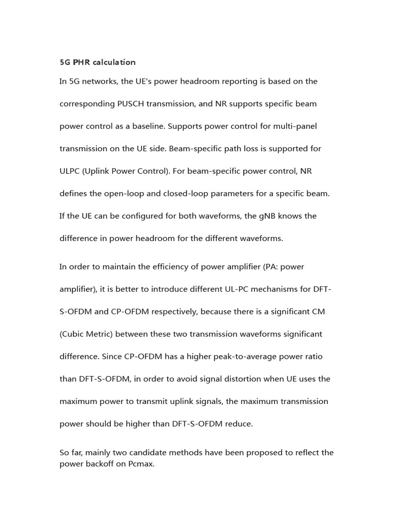 5G PHR calculation | PDF | Feedback | Amplifier