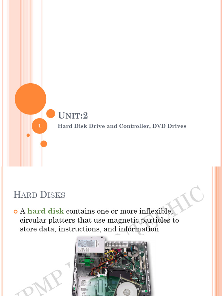 Unit 2 Hard Disk Drive and Controller DVD Drives | PDF | Hard Disk ...