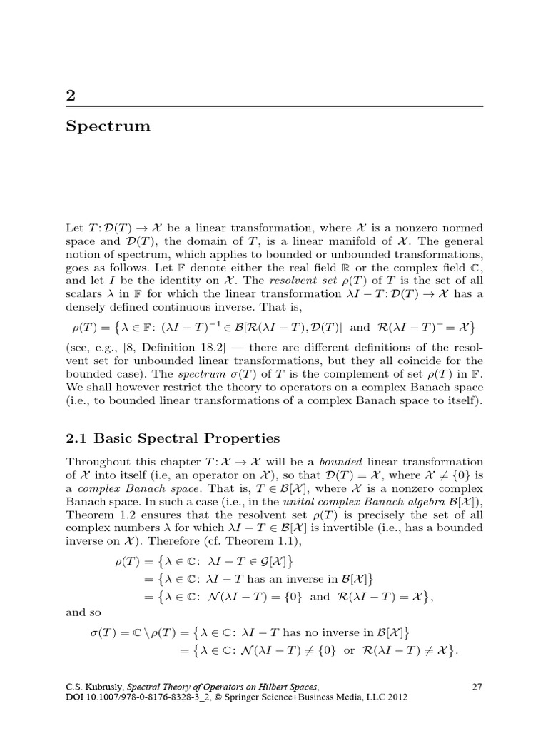 Spectral Mapping Theorem For Polynomials | PDF | Mathematical Relations | Mathematical Structures