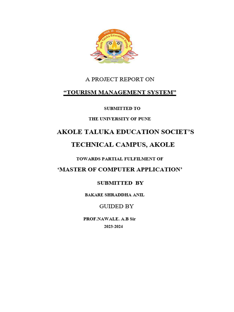 Tourism Management System (S) | PDF | Php | Databases
