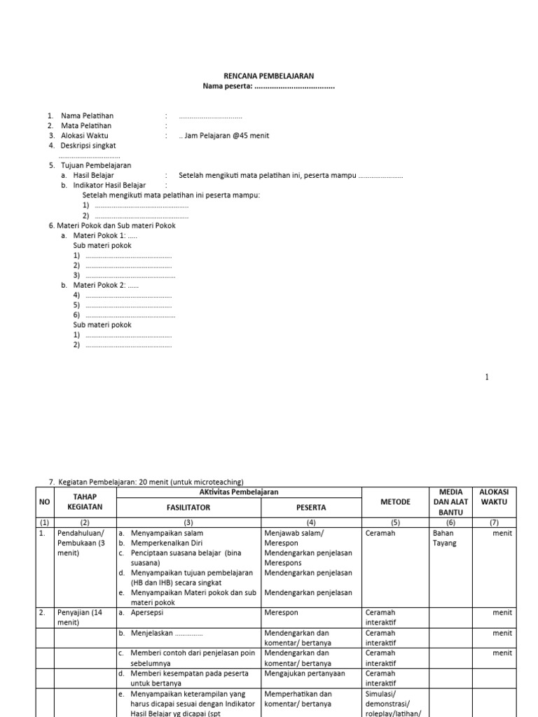 FORMAT Rencana Pembelajaran | PDF | Karier & Perkembangan | Komputer