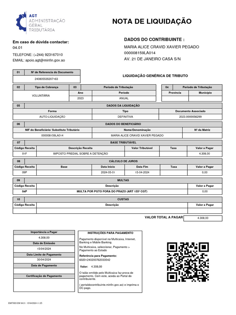 Rupe Ip 2023 Morro Bento Maria Alice Pegado | PDF | Impostos | Pagamentos
