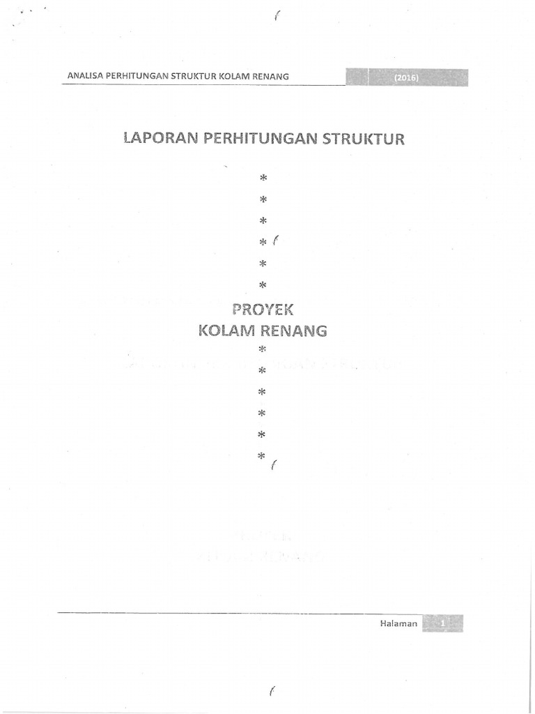 Perhitungan Kolam | PDF