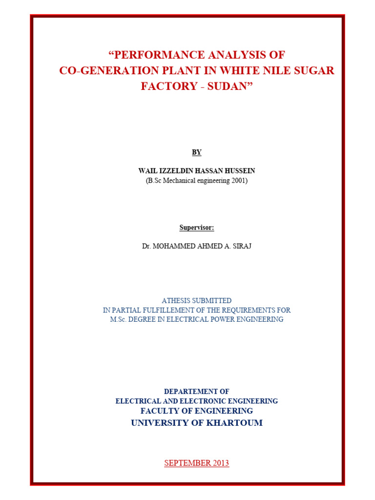 Performance Analysis of Cogeneration Pla | Download Free PDF ...