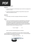 Physics Lab Report 1 | PDF | Measurement | Experiment