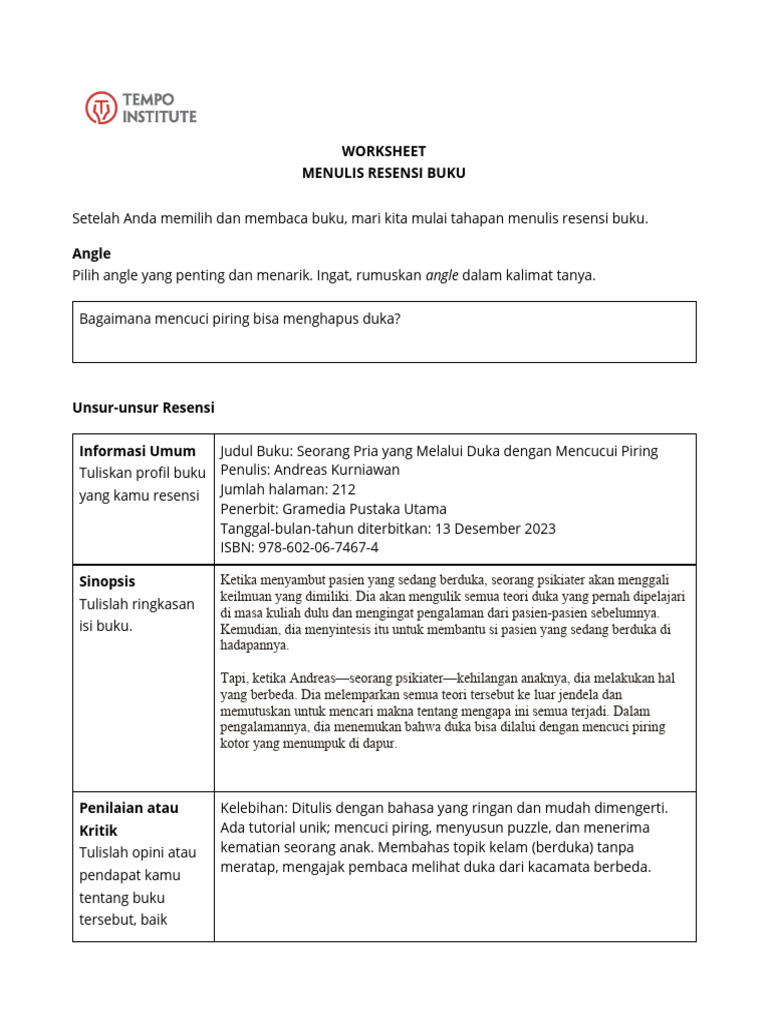 Seorang Pria Yang Melalui Duka Dengan Mencuci Piring | PDF