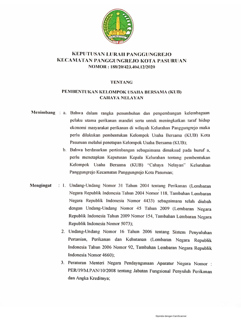 SK KUB Cahaya Nelayan | PDF