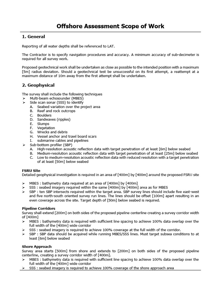 11050146-RFP-0005 - RA - RFP For FEED For Project BROMO - Section D Scope of Work Appendix 3-2 ...