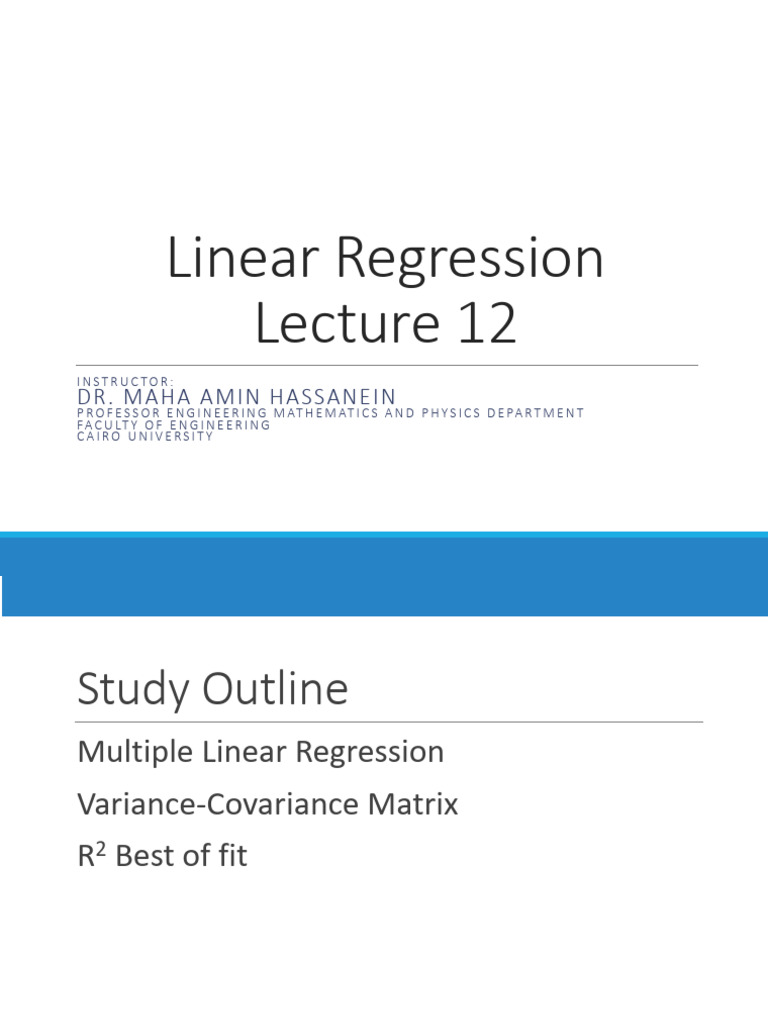 Lecture 12 - Adv. Correlation and Multiple Regression | PDF ... Lecture 12 - Adv. Correlation and Multiple Regression | PDF ...