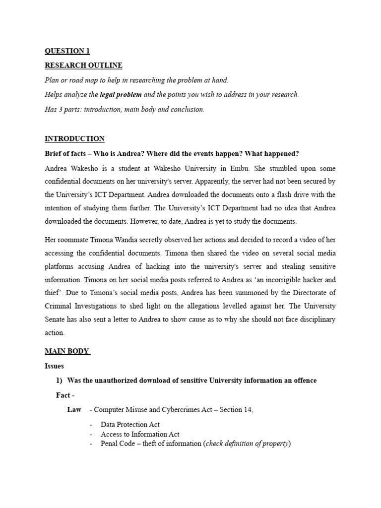 Legal Analysis: Andrea's Case Study | PDF | Defamation | Theft