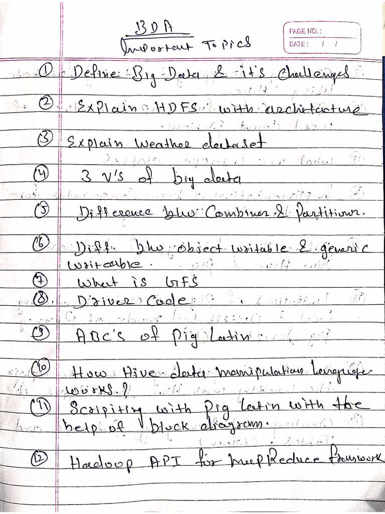 BDA Important Topics | PDF