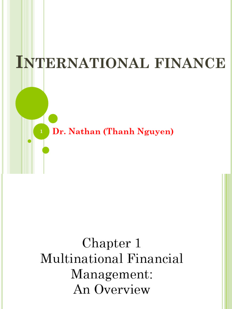 C1. Multinational Finance Management Overview | PDF | International ...