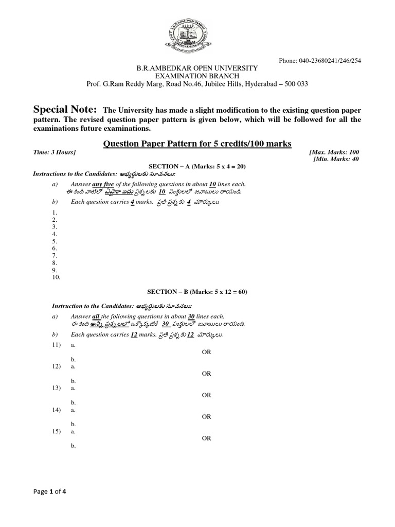 SEM-1 Revised QP | PDF