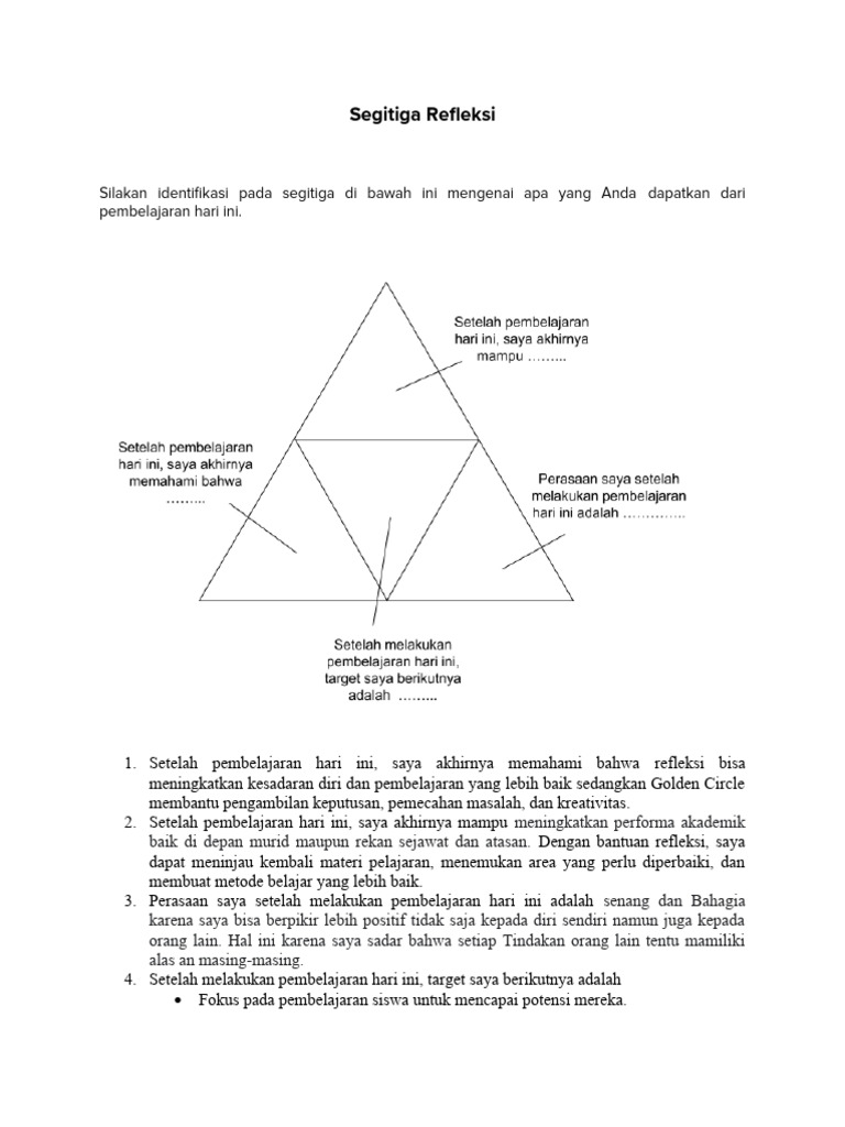 Refleksi Model Segitiga | PDF