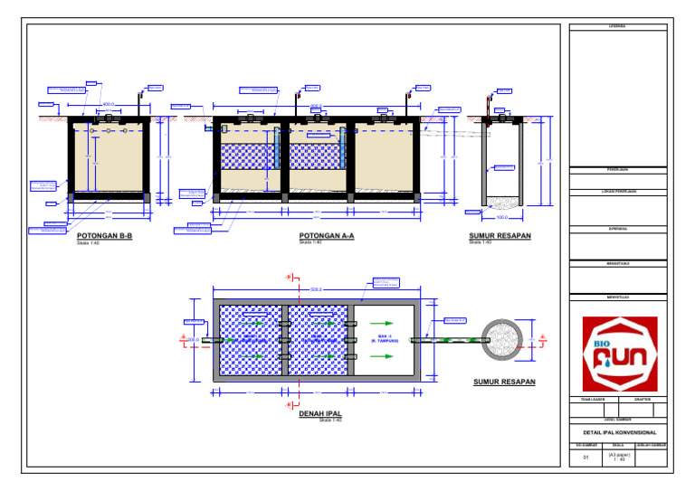 Contoh Design IPAL Konvensional | PDF