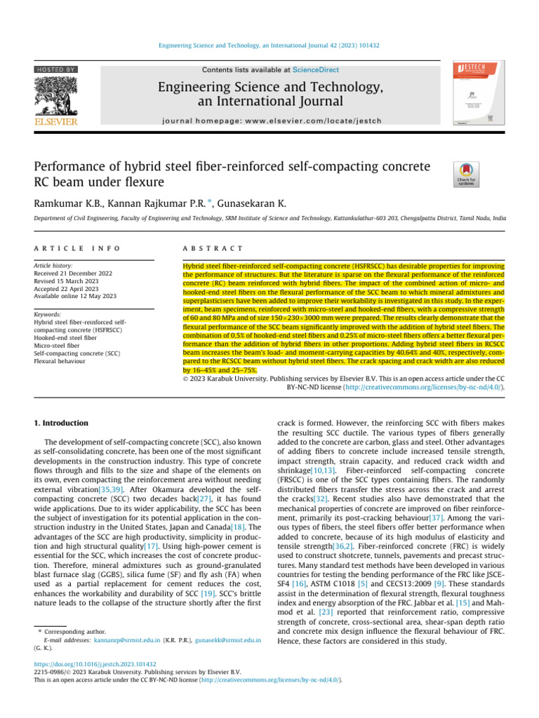 2023 Ramkumar K.B. | PDF | Concrete | Fracture