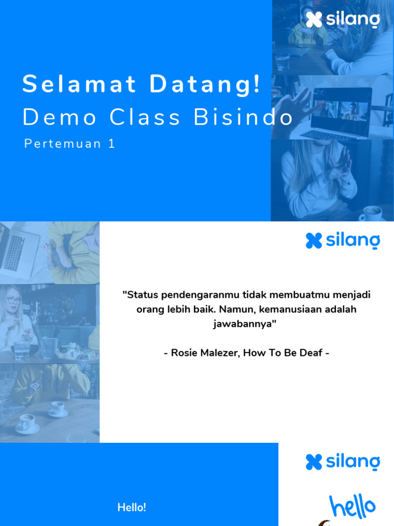 Kelas Perkenalan Bahasa Isyarat BISINDO | PDF | Karier & Perkembangan ...