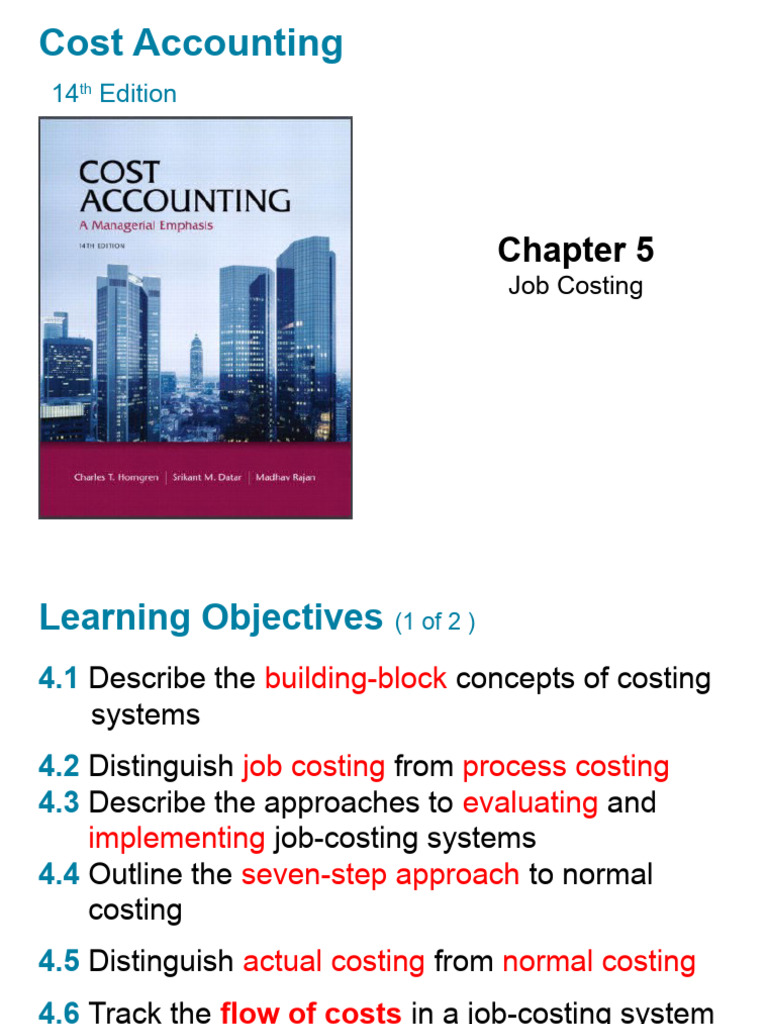 Job Costing | PDF | Cost Of Goods Sold | Debits And Credits