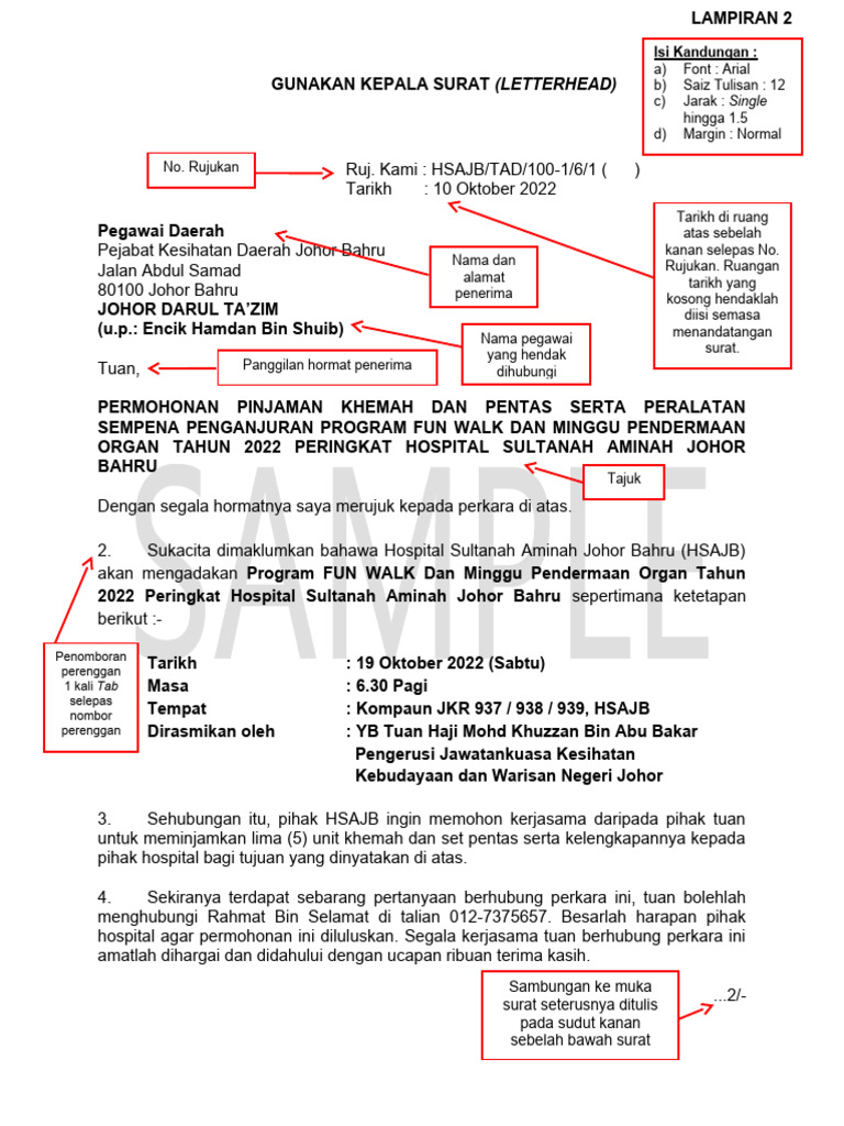 Format Surat Rasmi | PDF