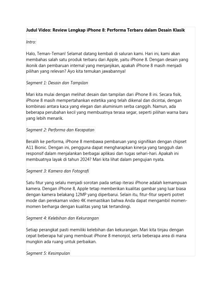 Contoh Review Produk | PDF | Teknologi & Rekayasa