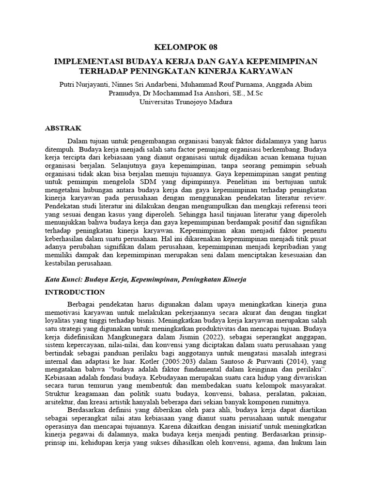 Kel 8 Tugas Uas MSDM MJ - e | PDF