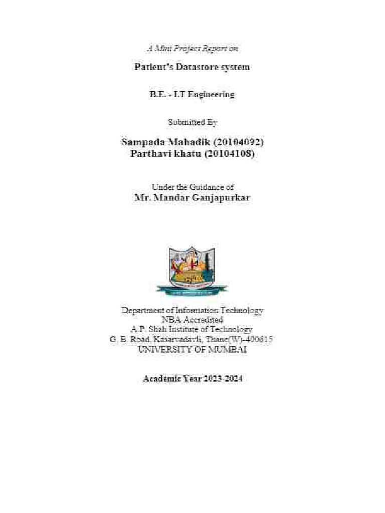 BL Mini Project Report Final - 11zon - Compressed | PDF