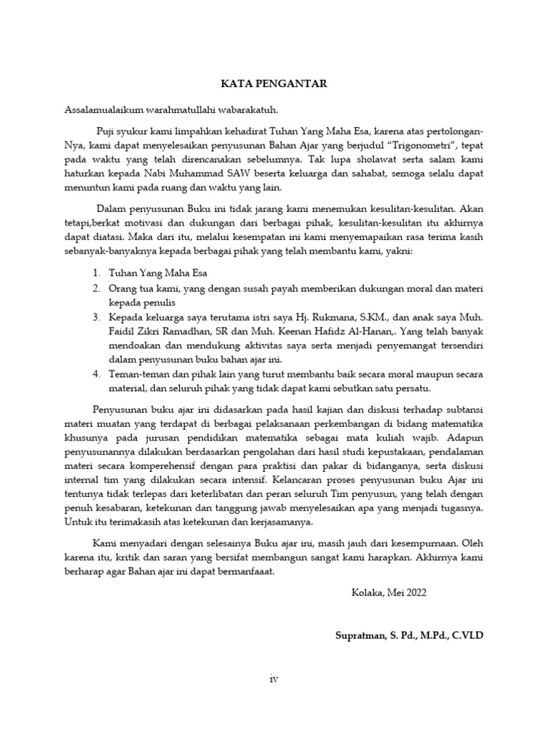 Kata Pengantar Dan Daftar Isi Siap Print Buku | PDF