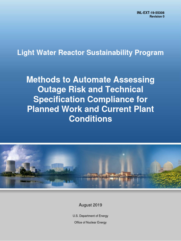 Methods To Automate Assessing Outage Risk and Technical Specification ...