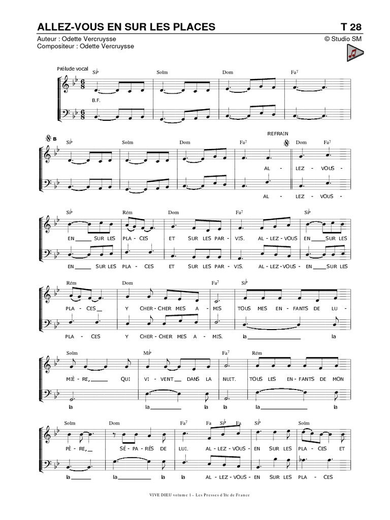 Allez Vous en Sur Les Places | PDF