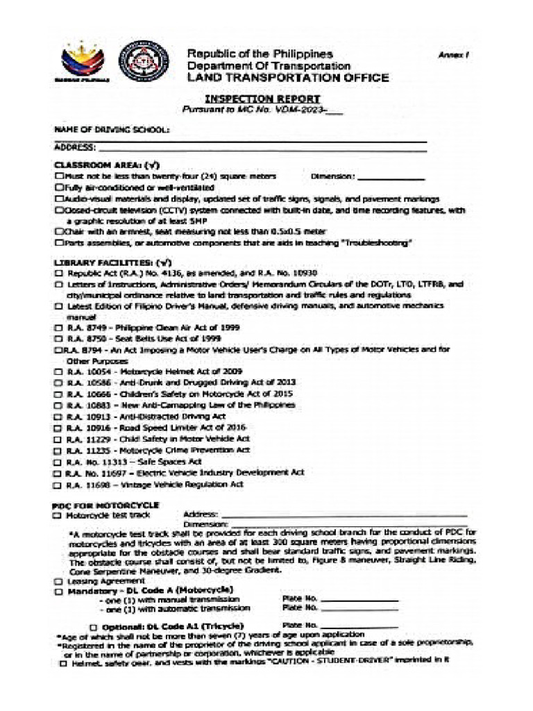 Inspection Report LTO | PDF