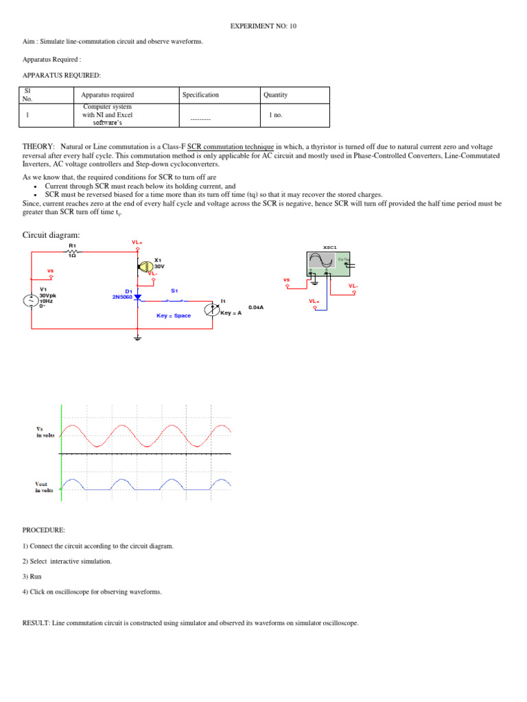 Line-Commutation Circuit Simulation | PDF | Power (Physics) | Electronics