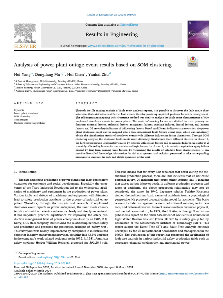 Power Plant Outage Analysis via SOM Clustering | PDF | Science ...