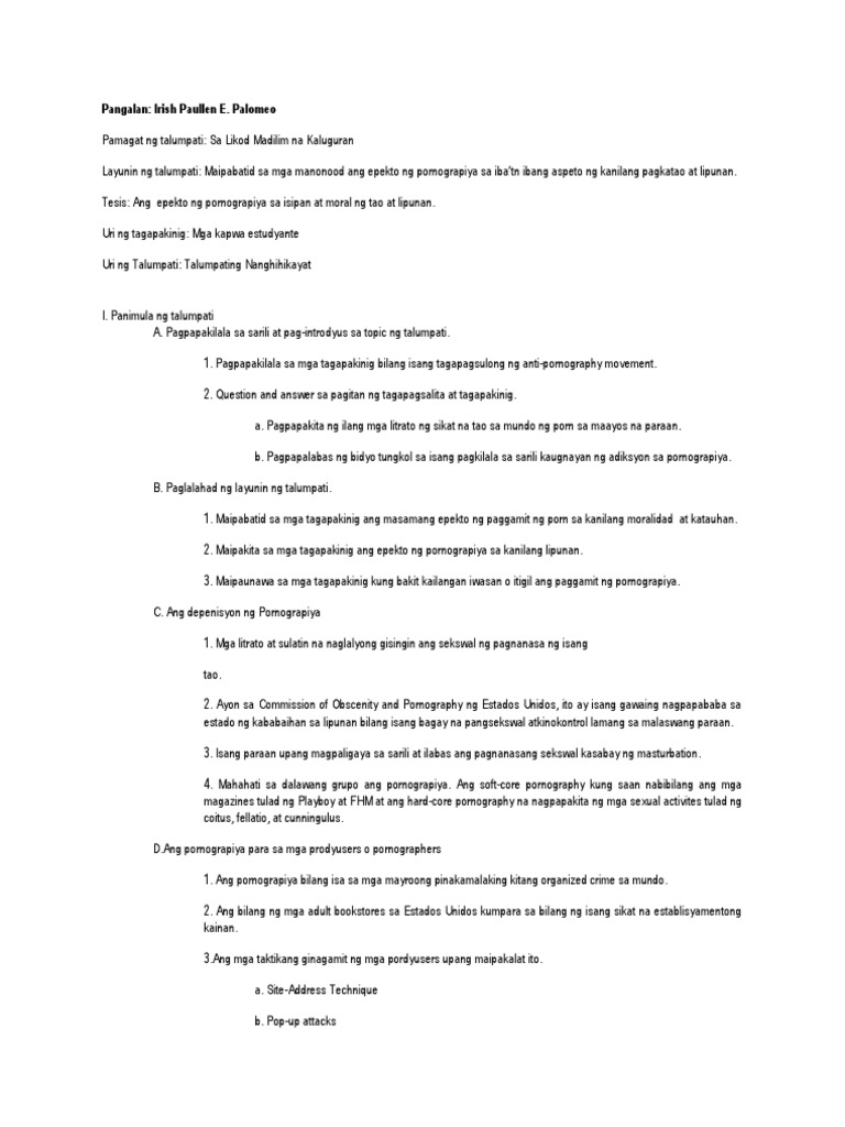 1st Outline | PDF