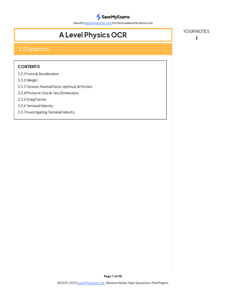 Phy3 3 Pdf Force Acceleration