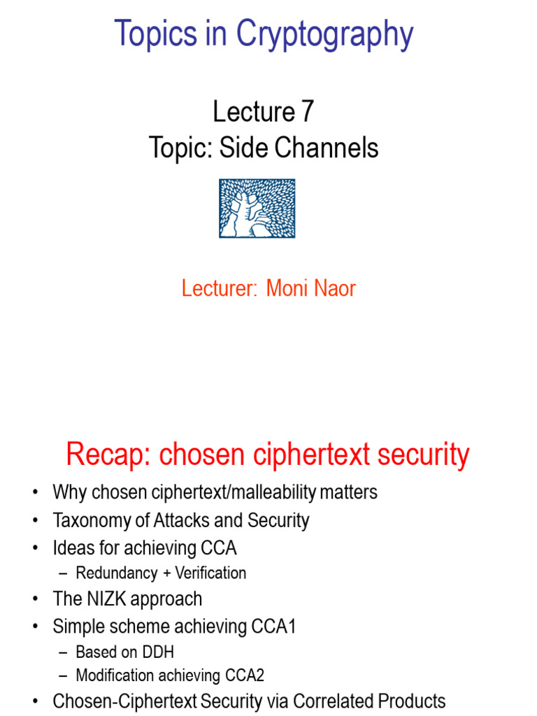 U2 Foundations of Cryptography | PDF | Public Key Cryptography | Cryptography